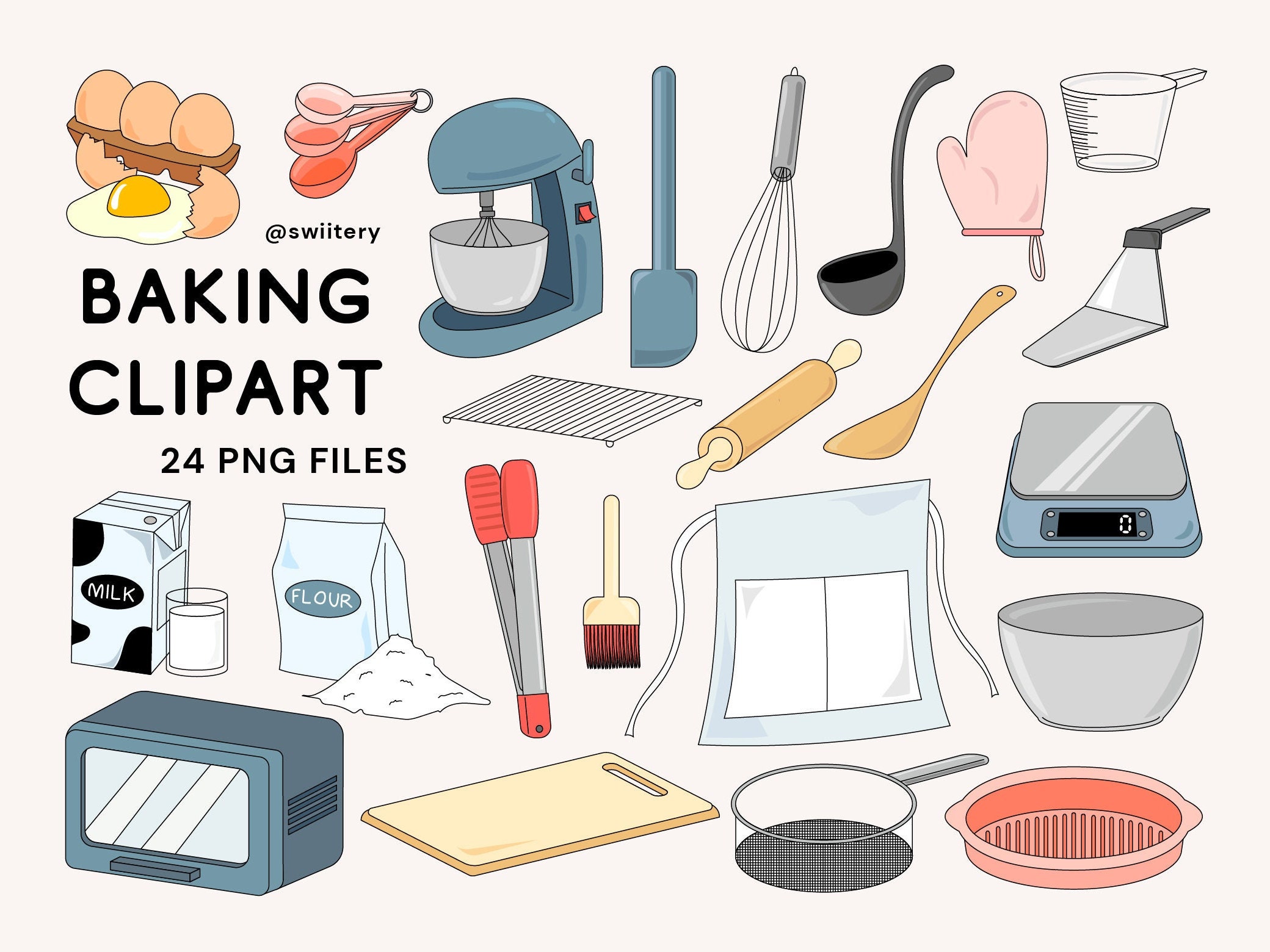 Baking Tools Drawing With Names