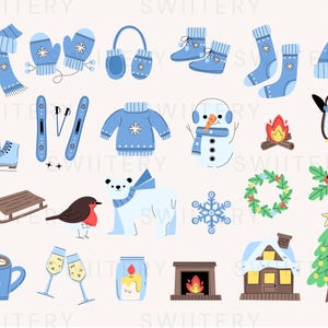 Winter Clipart PNG | Decoration Graphics for Cozy Winter Season ...
