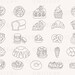 Bakery Line Drawing Clipart PNG SVG | Minimal Line Art for Wall Decor ...
