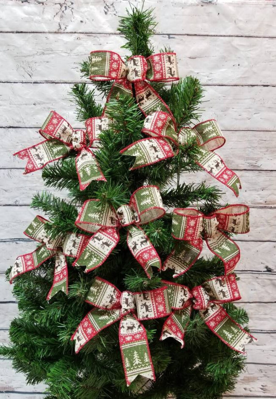 8 Shoestring Christmas Sweater Shoestring Bows Rustic Bows - Etsy