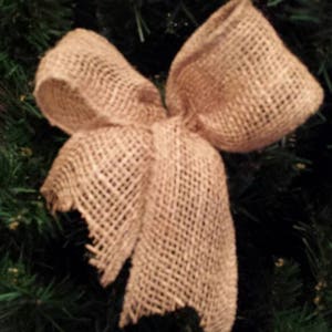 8 Burlap Bows, Rustic Bows, Christmas Bows, Christmas Tree Bows ...