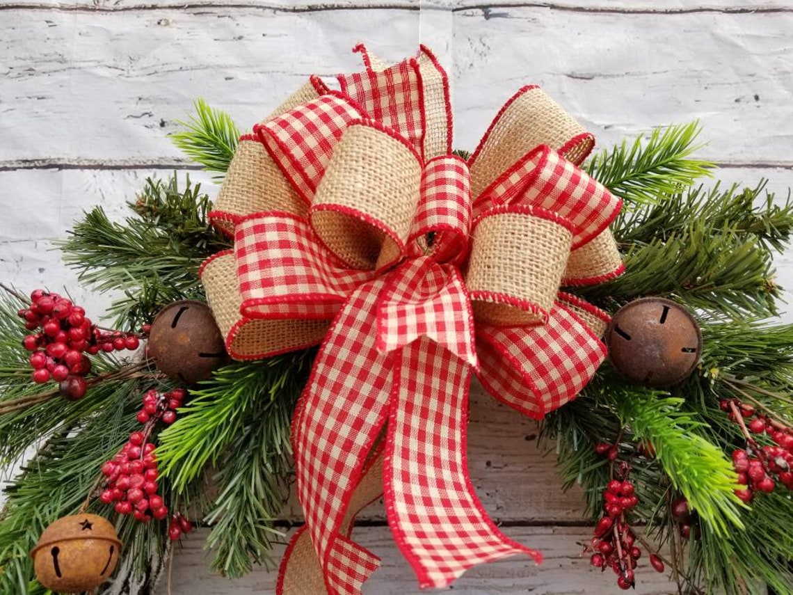 Rustic Bell and Berries Grapevine Wreath, Natural, Woodsy, Christmas ...
