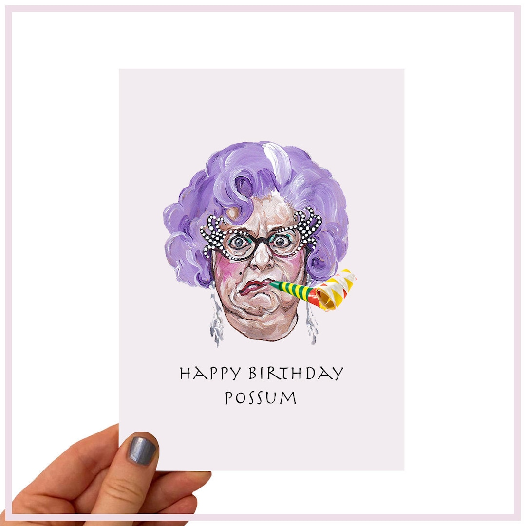 Birthday Card - Dame Edna Everage - Etsy