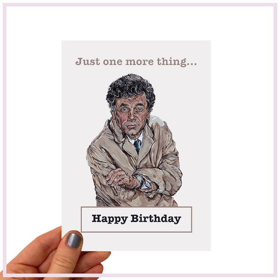 Birthday Card Columbo - Etsy