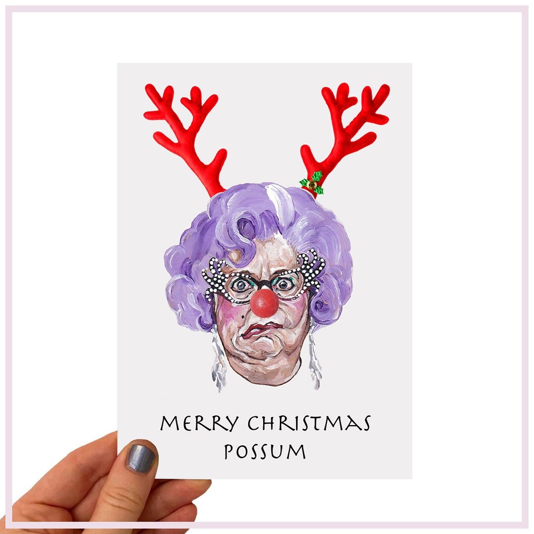 Christmas Card - Dame Edna Everage - Etsy