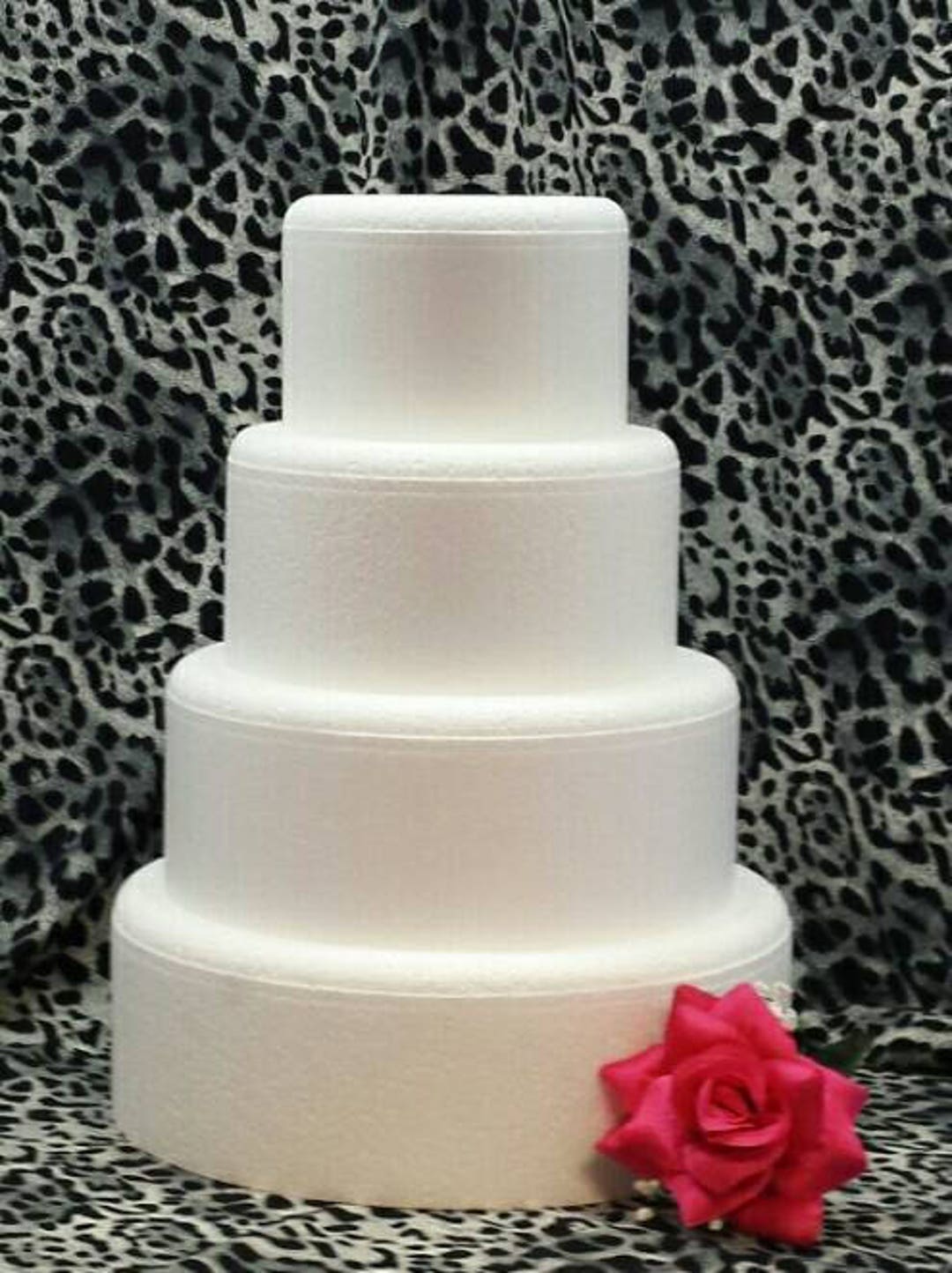 4 Pc Round Cake Dummy Set With Rounded Edges 4" Thick 6" 8" 10" 12" EPS ...