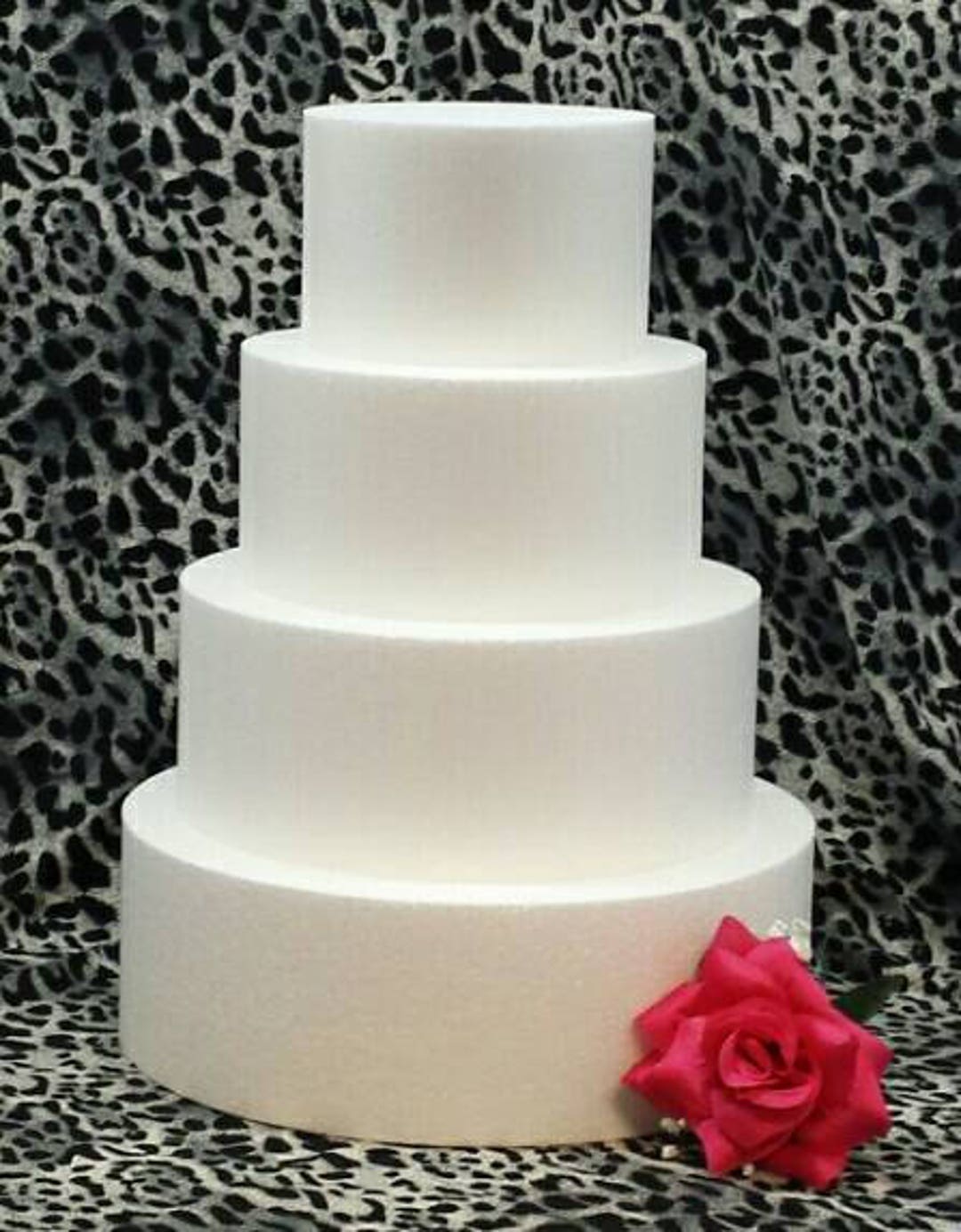 4 Pc Round Cake Dummy Set 4" Thick 6" 8" 10" 12" EPS Foam, Wedding ...
