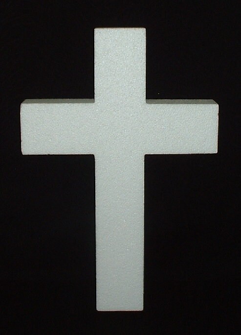 EPS Styrofoam CROSS 18"x12"x2" Sympathy, Floral, Craft, Cemetery ...