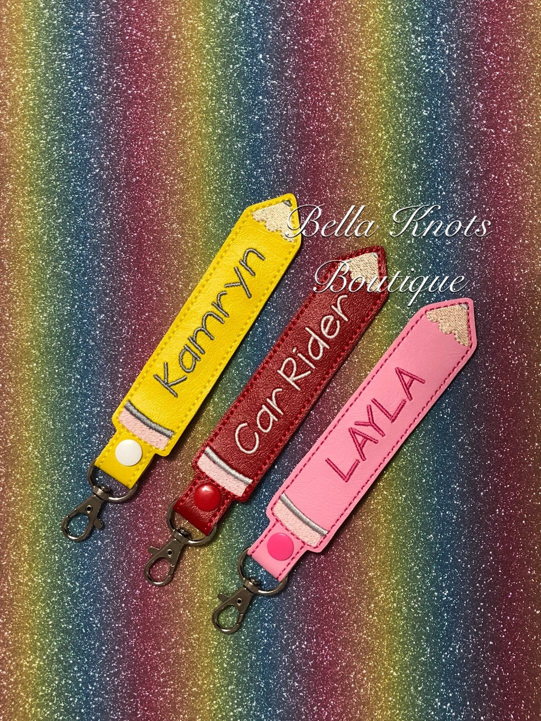Personalized Name Tag, Personalized Back Pack Name Tag, Pencil Snap Tab ...