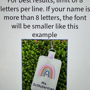 Boho Rainbow Badge Holder, Personalized ID Badge Holder, Card Case ...