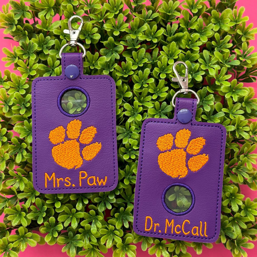 Tiger Paw School Logo Personalized Teacher Alarm Holder, Alarm Badge ...