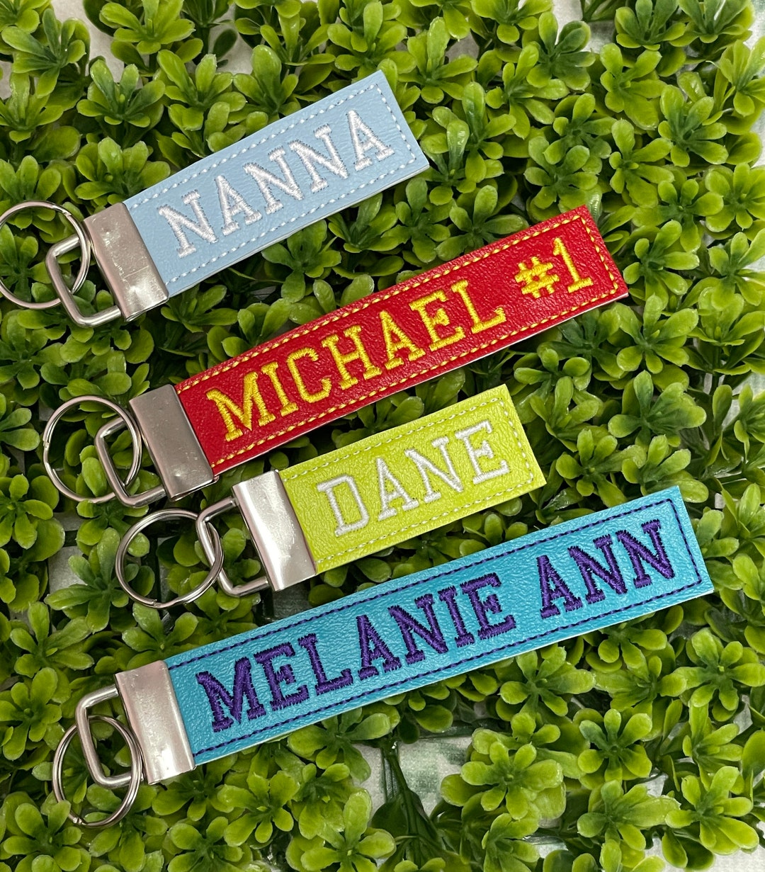 Monogrammed Keychain, Personalized Key Fob, Personalized Backpack Tag ...