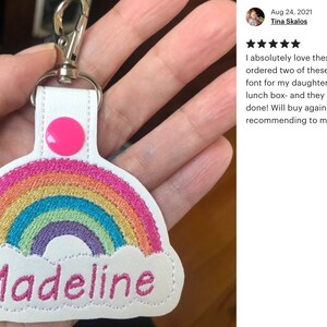 Rainbow Bag Tag, Personalized Luggage Tag, Personalized Name Tag ...