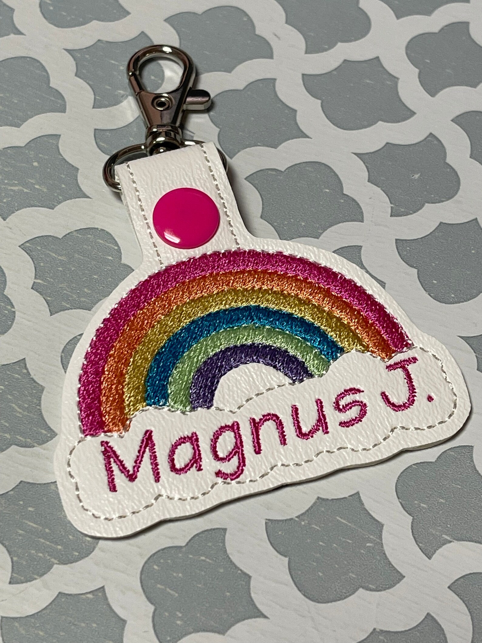 Rainbow Bag Tag Personalized Luggage Tag Personalized Name - Etsy