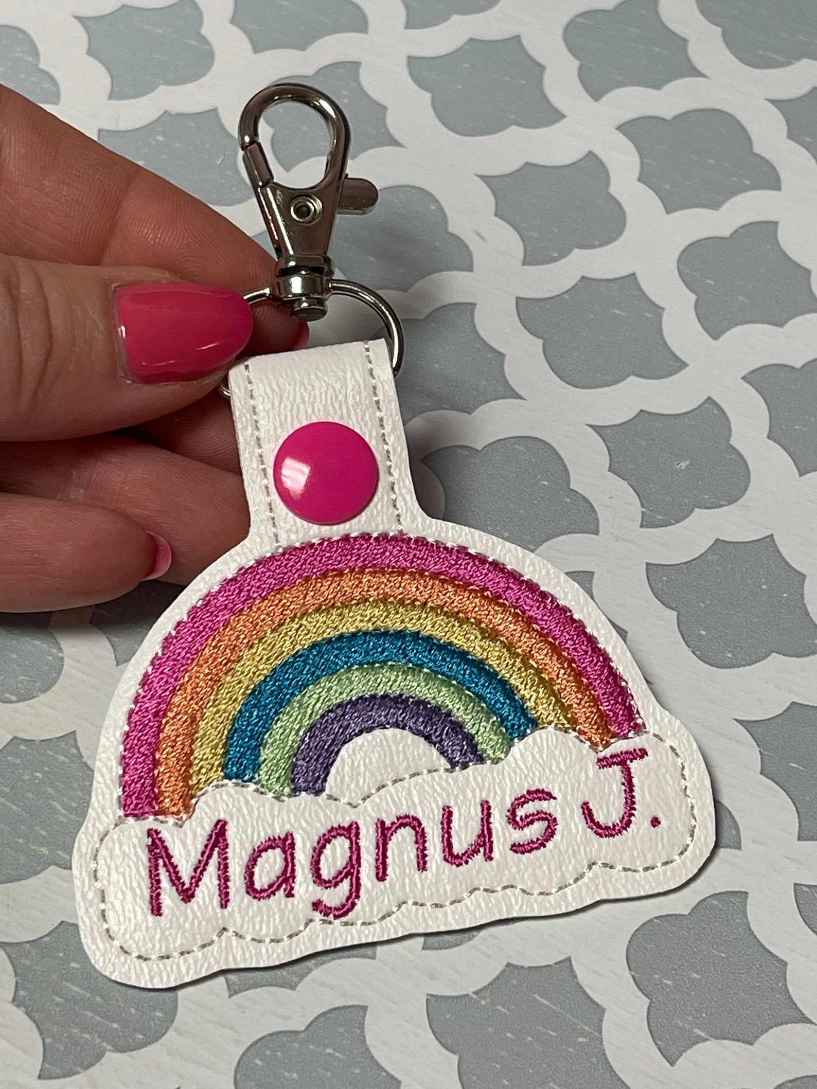 Rainbow Bag Tag Personalized Luggage Tag Personalized Name | Etsy
