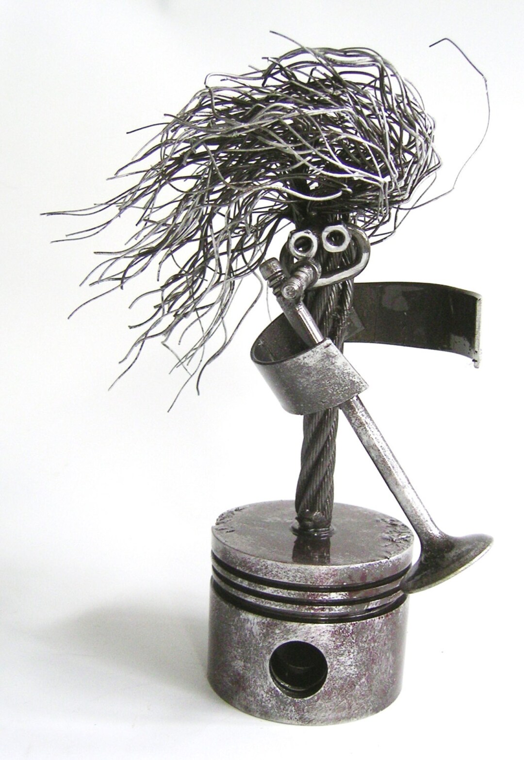 Singer Metal Sculpture "mike Stand" on Piston Base - Etsy UK