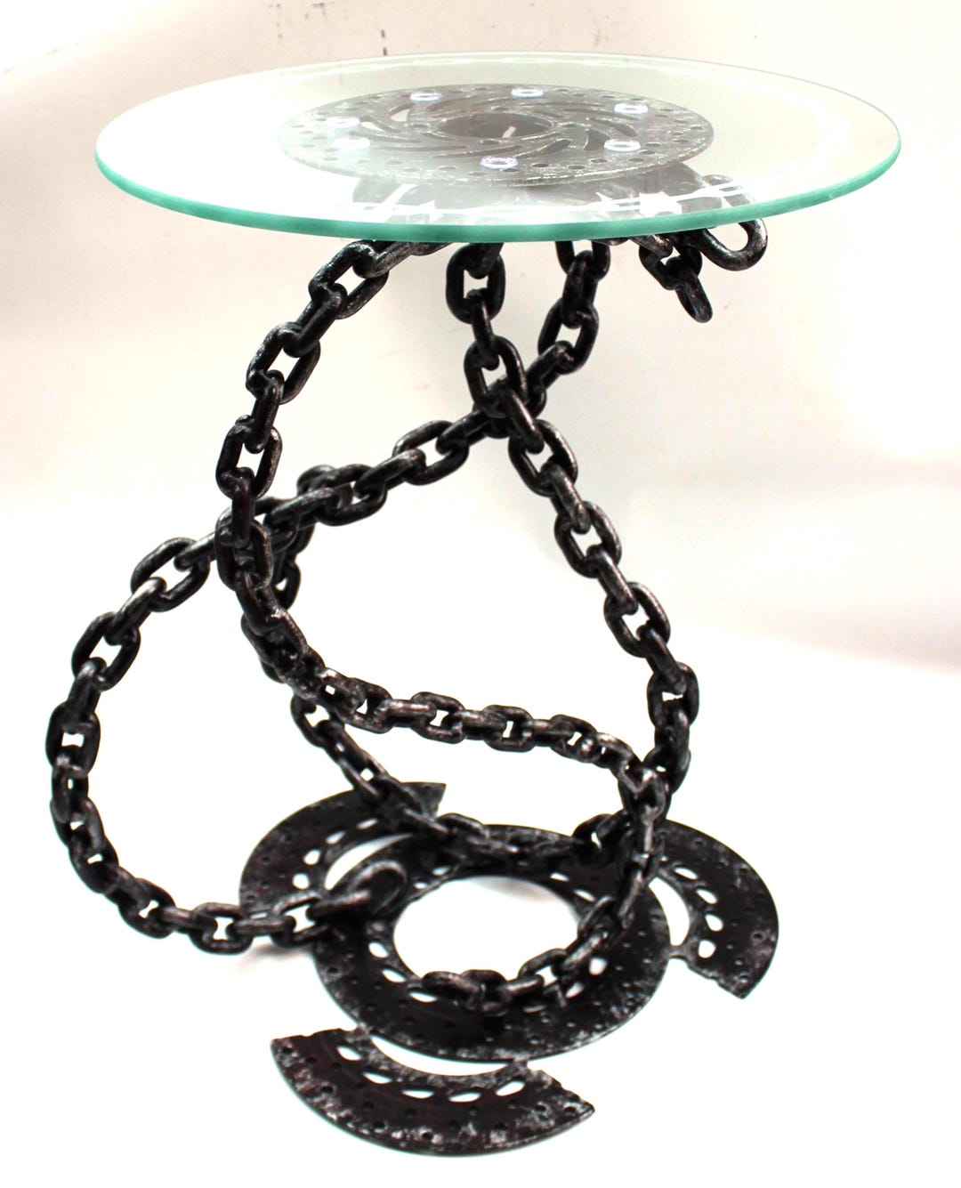 GOTHIC Link Chain Unique Wine Table Statement Furniture With Etched ...