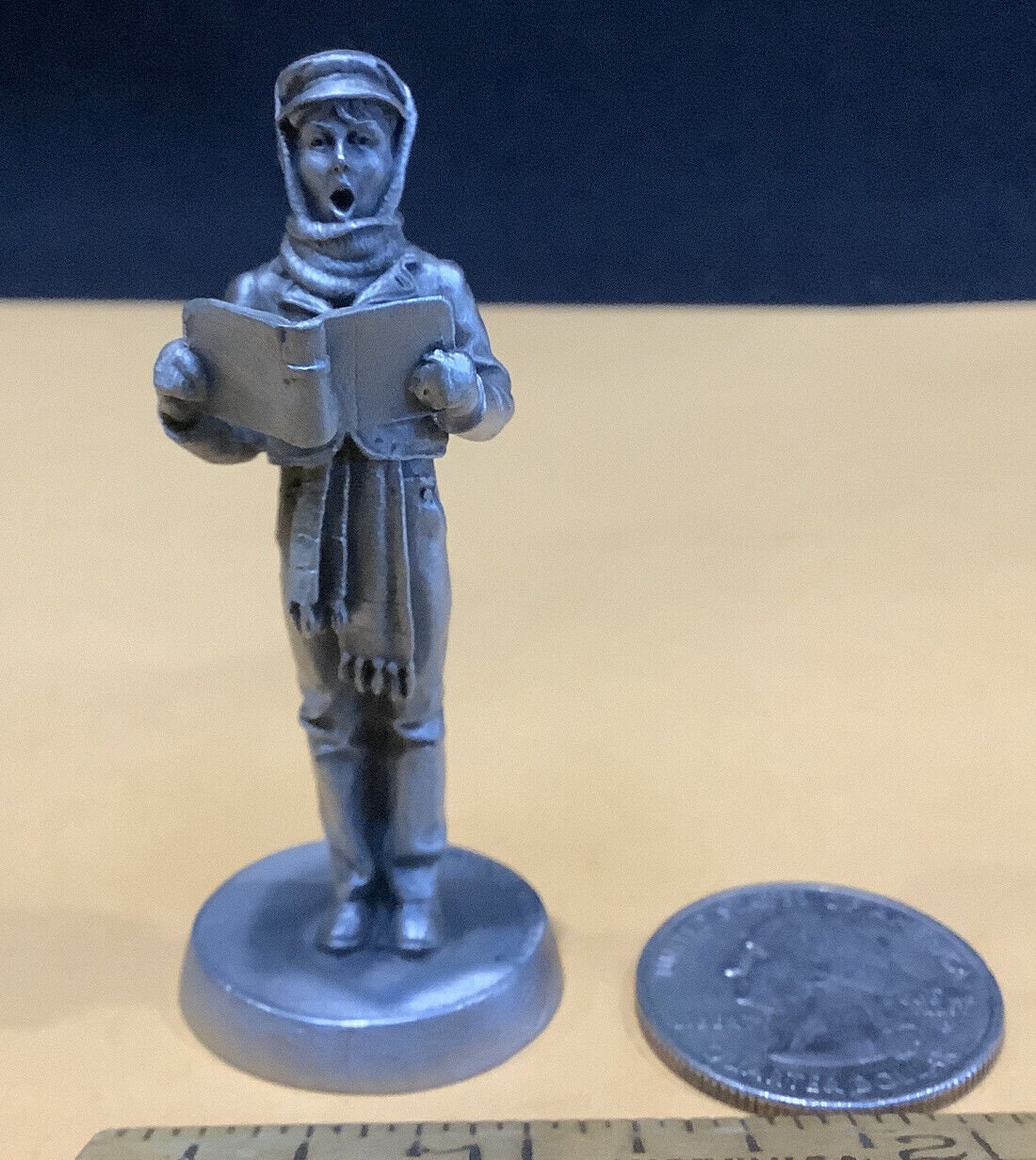 Dave Crossman Norman Rockwell Pewter Caroler Figurine 1980 - Etsy