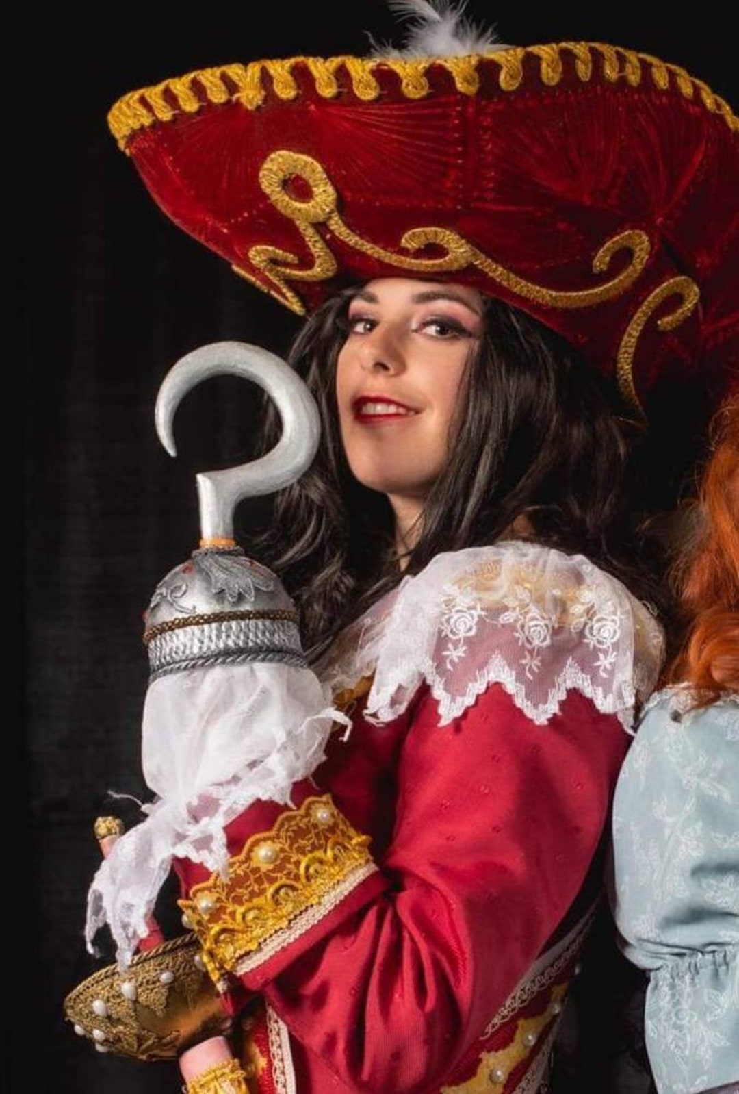 Captain Hook Cosplay Costume Pirate Red Peter Pan Etsy