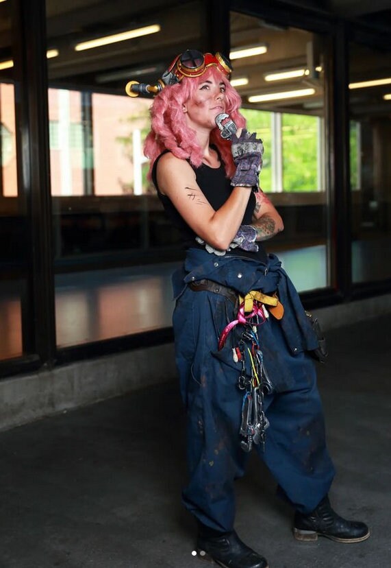 Inventor Pink Hair Anime Girl, Cosplay, Mei, Costume, Solorpunk ...
