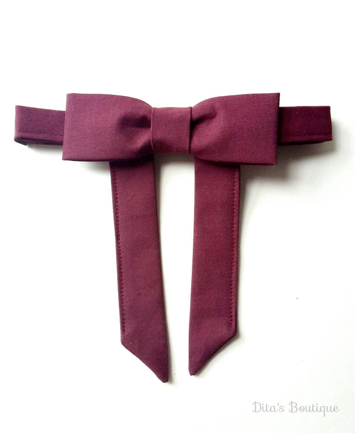 Western Bow Tie. Maverick Bow Tie. Burgundy Bowtie. Vintage Style ...