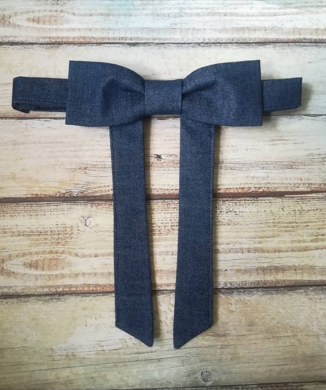 Cowboy String Bowtie. Maverick Bow Tie. Dark Denim. Western Style ...