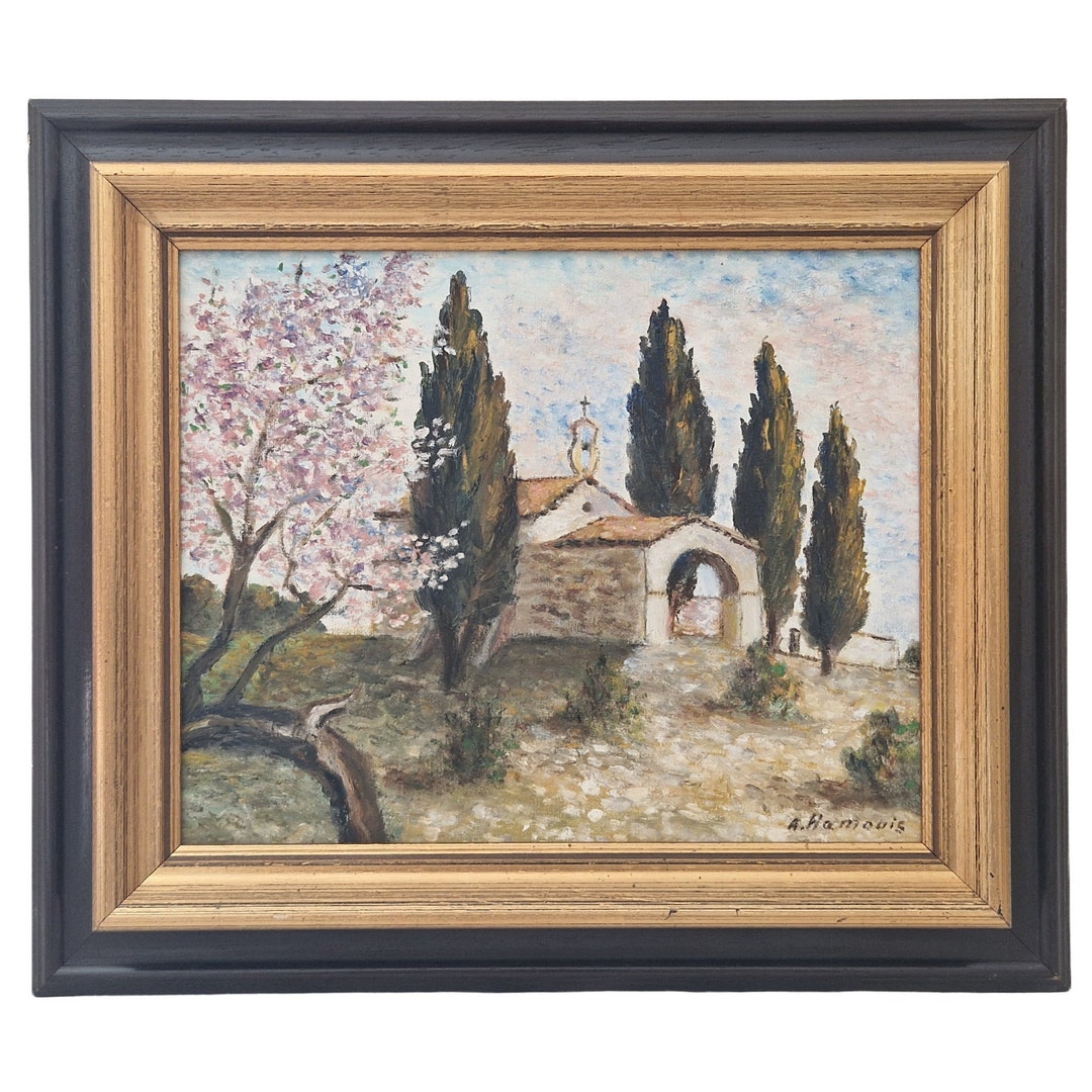 French Country Church Painting of Chapel Saint Sixte in Eygalieres ...