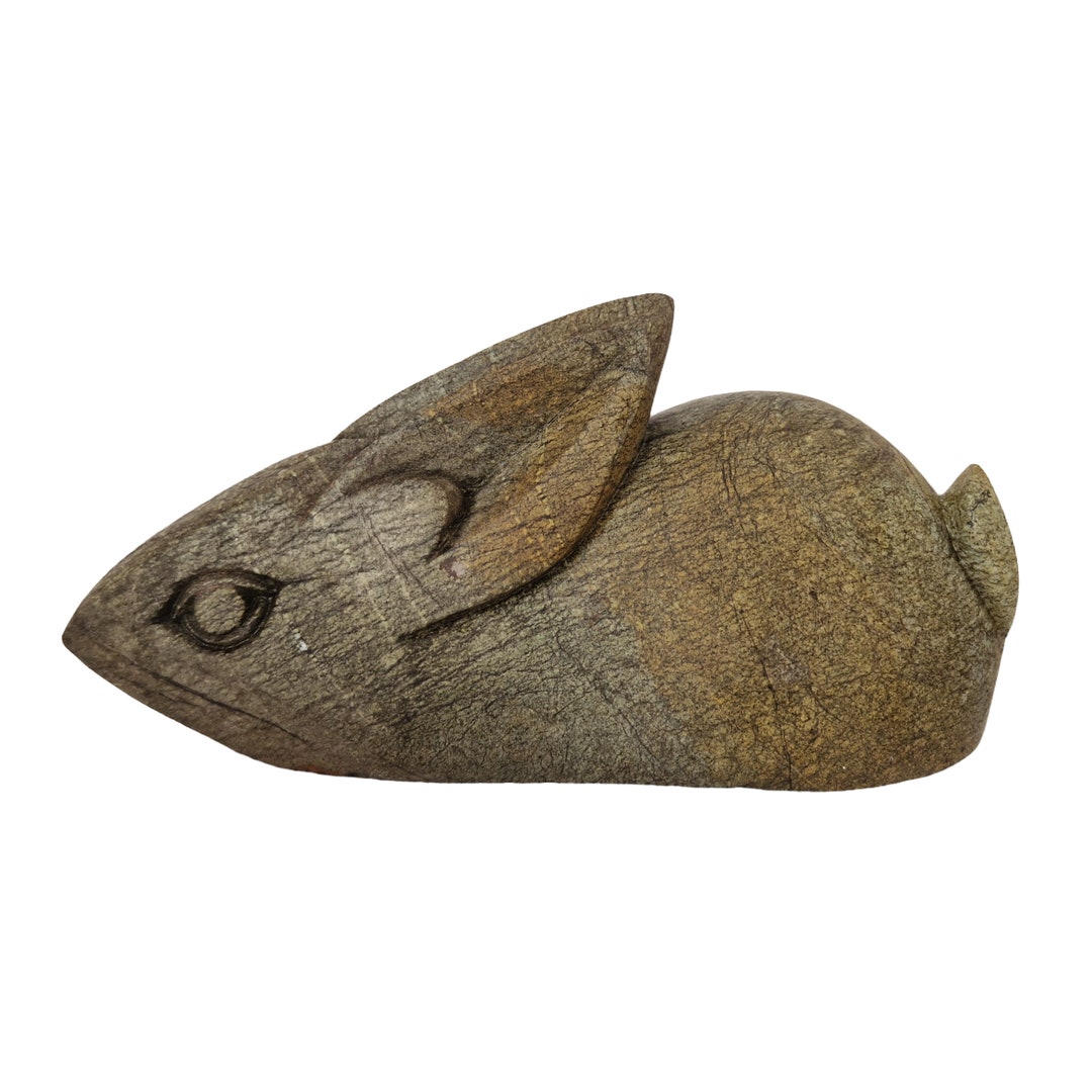 Stone Rabbit Zimbabwe Shona Sculpture, Modernist Bunny Figure Statue ...