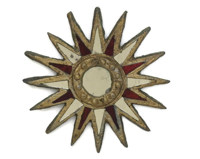 Vintage Star Mirror. Small Mid Century Sunburst Mirror With - Etsy