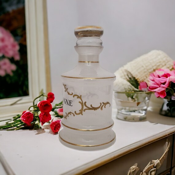 Antique French Cologne Bottle, Glass Perfume and Scen… - Gem