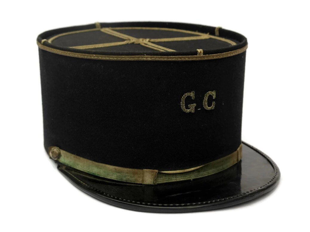vintage-french-gendarme-hat-garde-champetre-kepi-police-uniform-cap