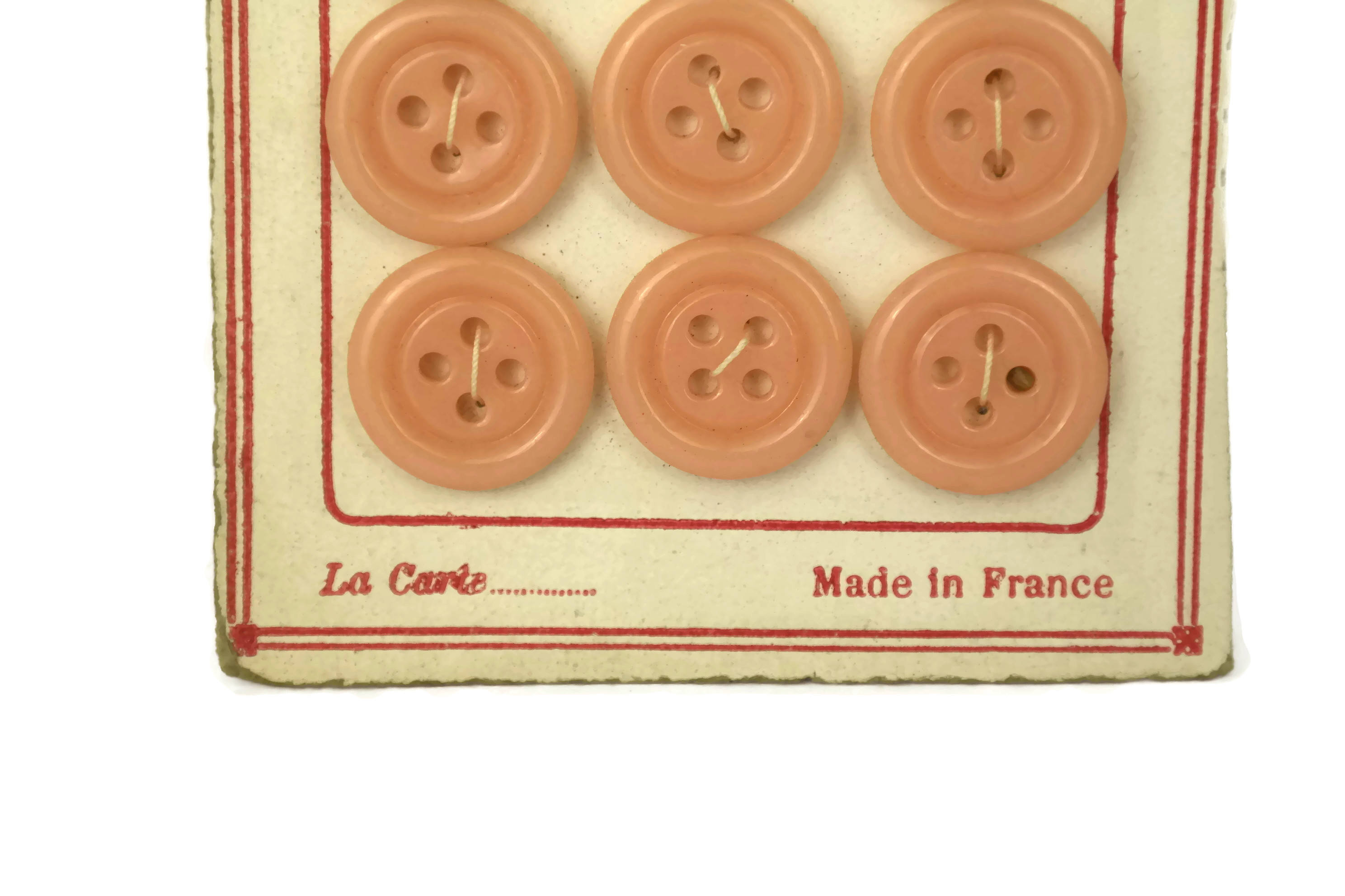 Vintage Pink Sewing Button Sample Card