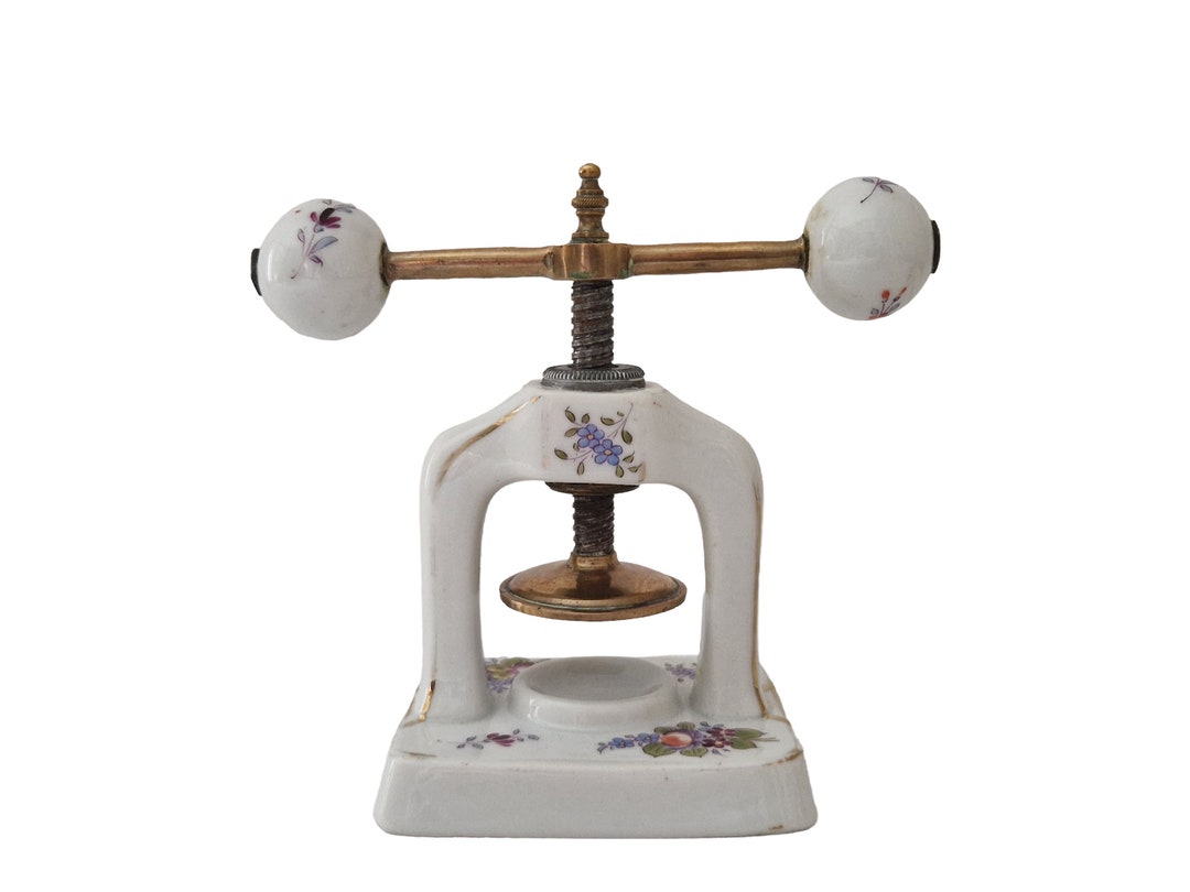 Antique German Porcelain Screw Nutcracker, Tabletop Nut Cracker With ...