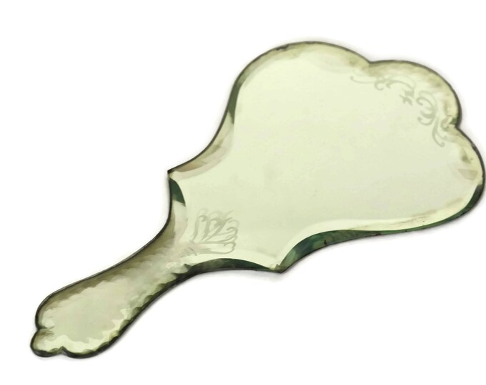 Venetian Hand Mirror. Antique Etched Glass Vanity and Makeup - Etsy