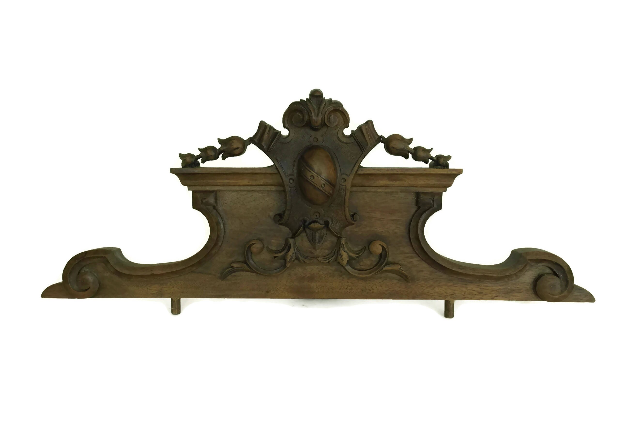 French Furniture Pediment. Antique French Architectural Salvage. Above ...