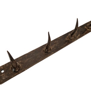 French Butcher Meat Hook Rack, Steel Wolf Teeth Pegs Rail, Industrial ...