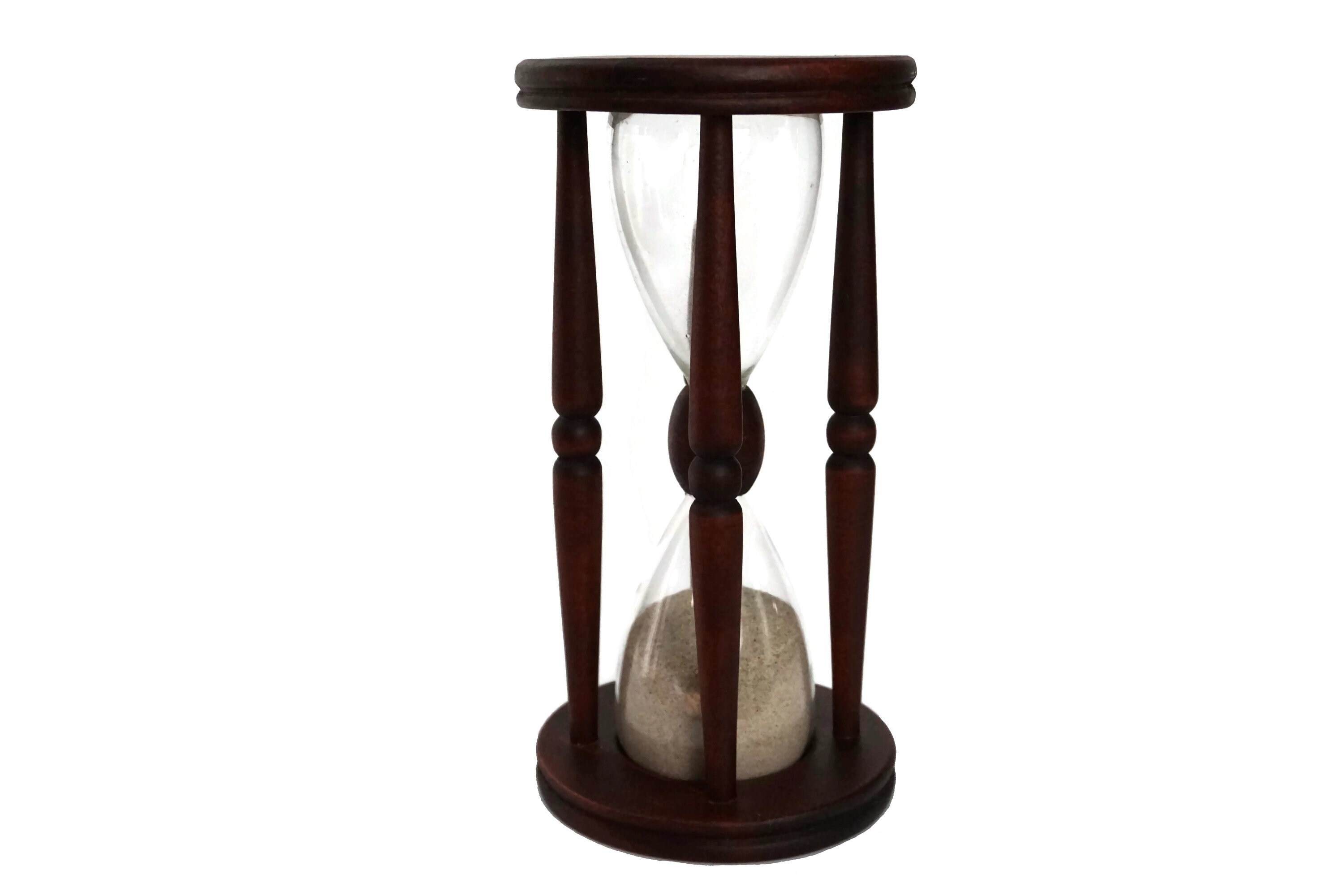 Large Sand Hourglass Timer In Wood Stand 3 Minute Glass Egg Timer