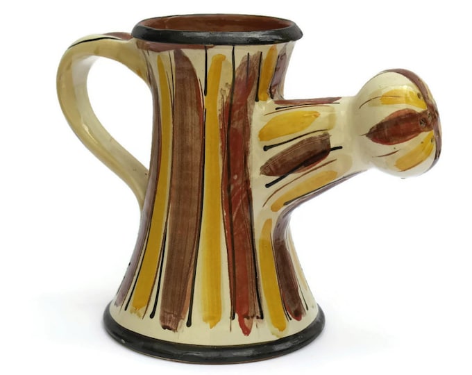 Ceramic Watering Can. Vintage French Water Pitcher. Terracotta Pottery ...