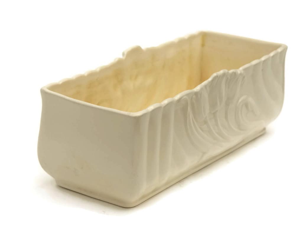 Art Deco Planter. Spode Velamour White Ceramic Tulip Vase. Vintage ...