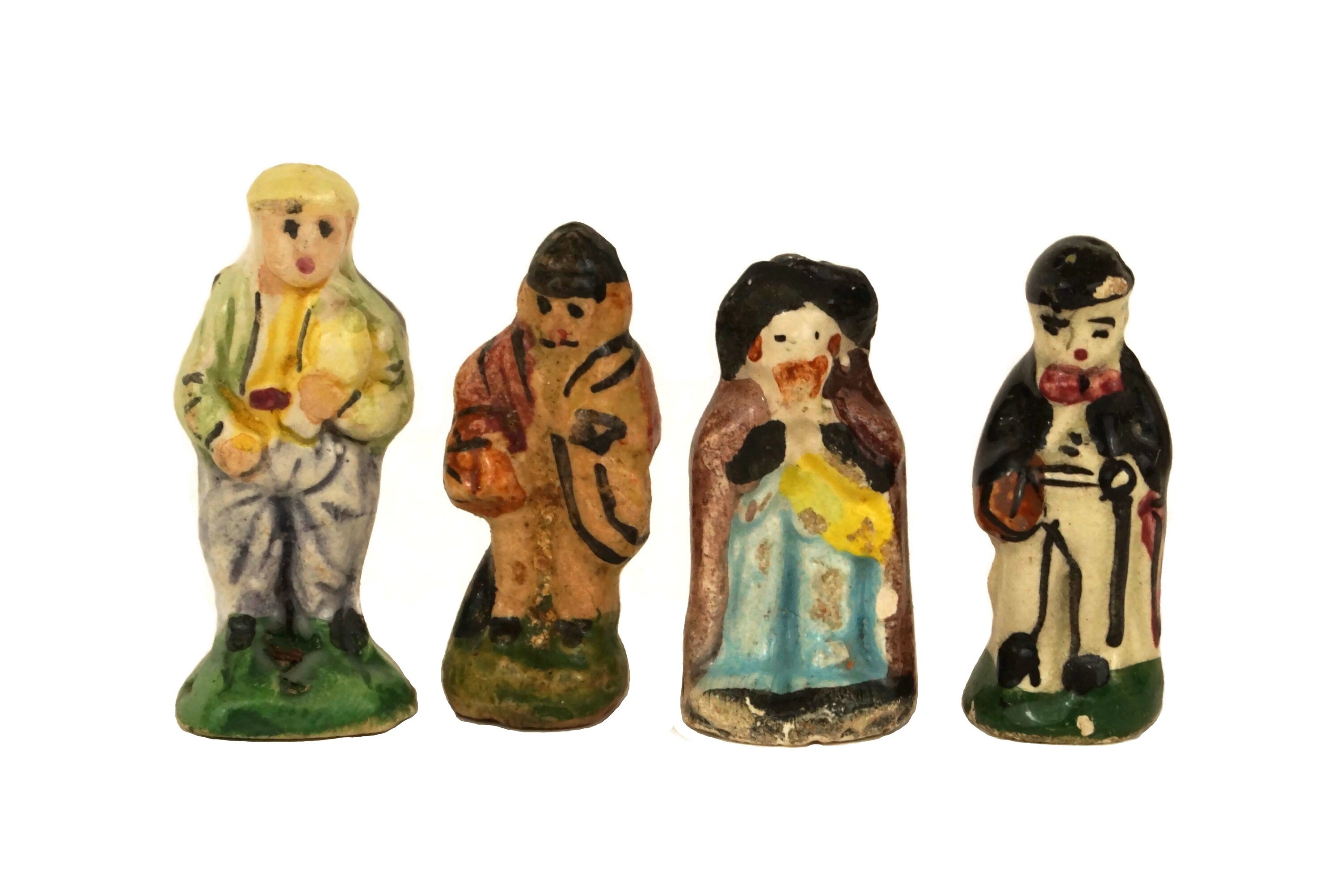 French Feves Christmas Nativity Set, 25 Miniature Ceramic Figurines ...
