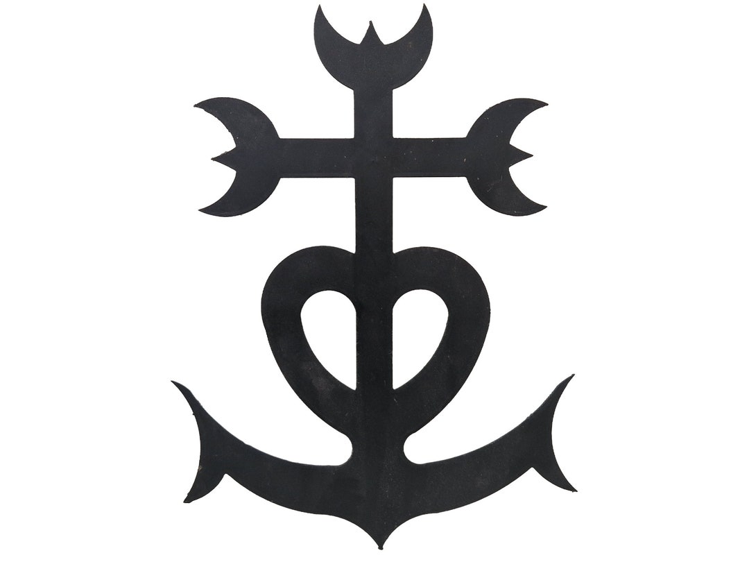 Croix de Camargue vintage en acier noir Symbole des - Etsy France