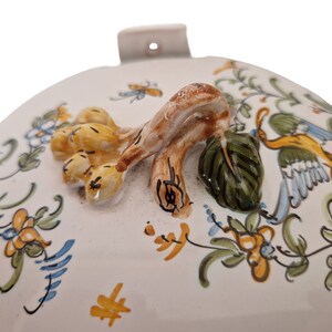 Moustiers French Faience Candy Dish With Hand Painted Bird of Paradise ...