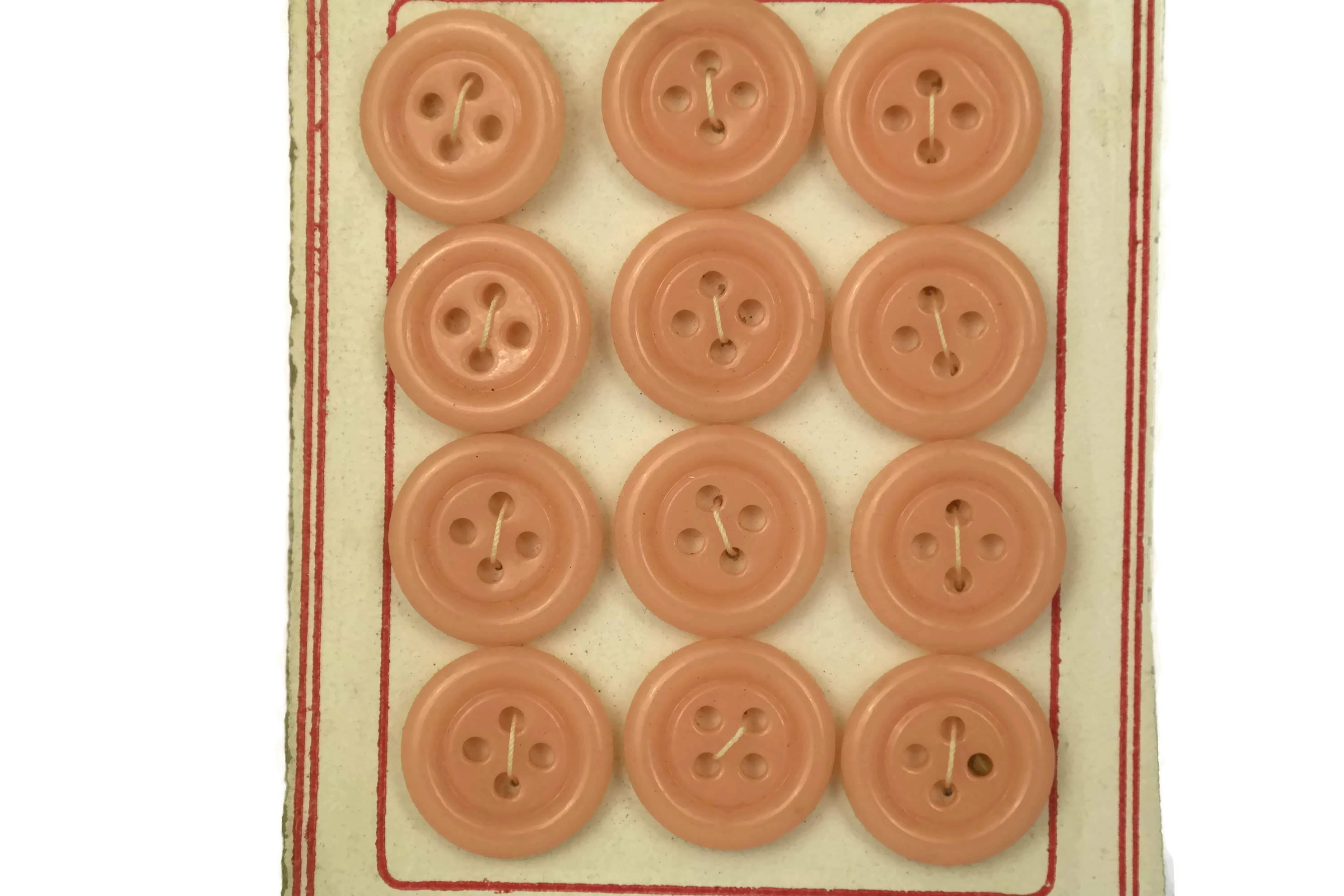 Vintage Pink Sewing Button Sample Card