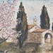 French Country Church Painting of Chapel Saint Sixte in Eygalieres ...