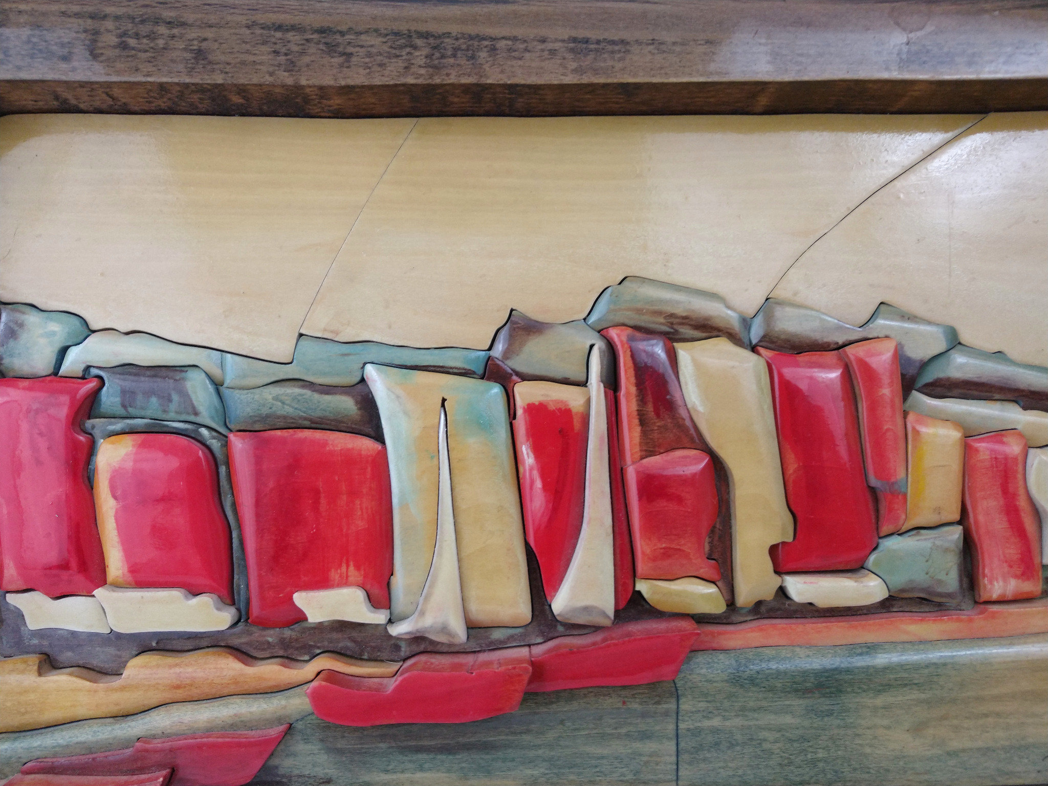 3d-abstract-seascape-with-sailing-boats-wall-art-plaque-vintage-french
