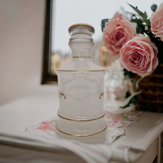 Antique French Cologne Bottle, Glass Perfume and Scen… - Gem