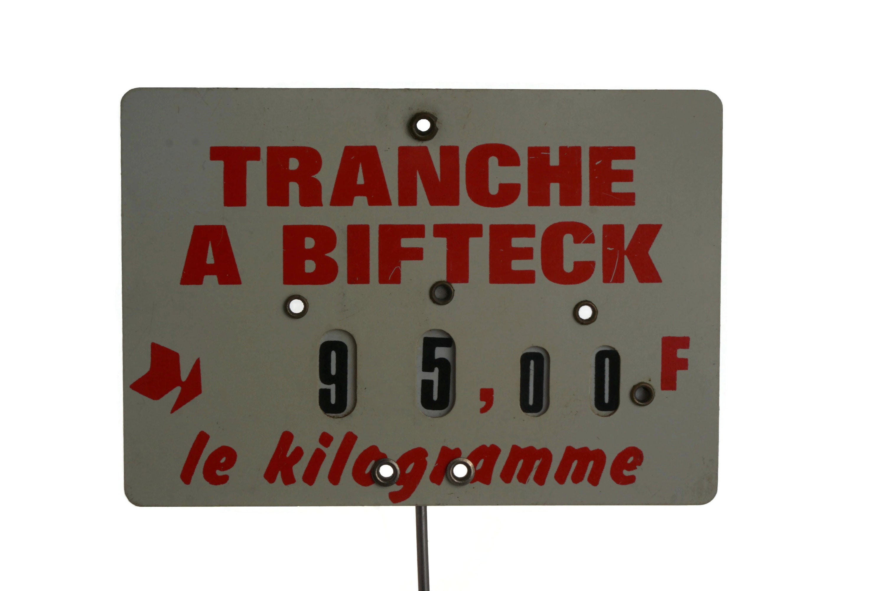 Butchers Beef Price Ticket Labels, Set of Vintage French Store Display ...