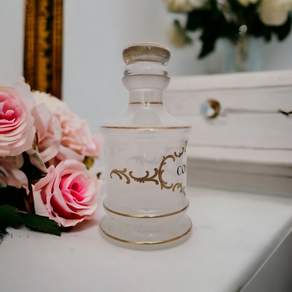 Antique French Cologne Bottle, Glass Perfume and Scen… - Gem