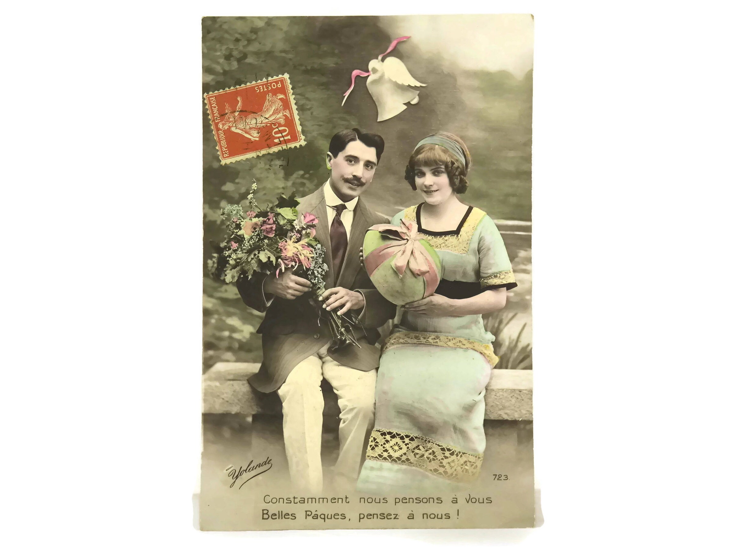 Postcards 10 antique European Postcards Couples genuine vintage ...