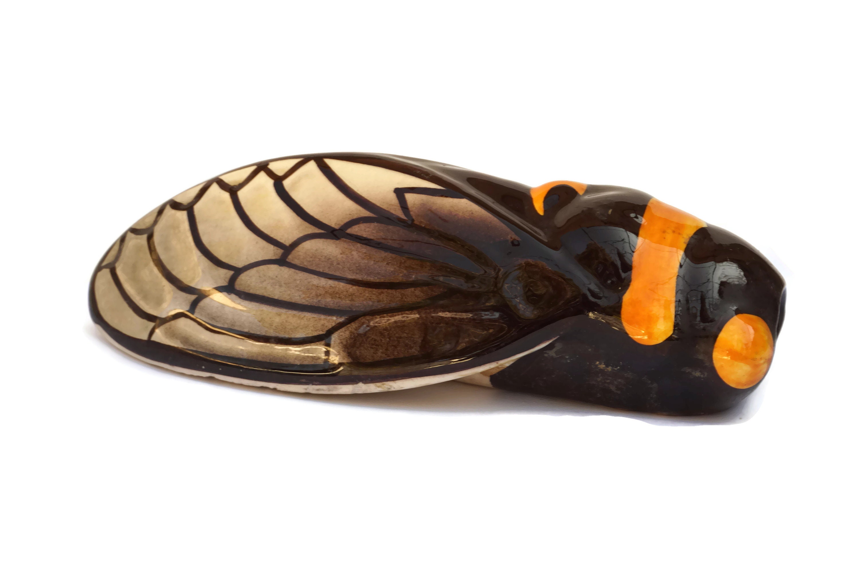 French Vintage Ceramic Cicada Vase, Wall Pocket Insect, Provence Garden ...